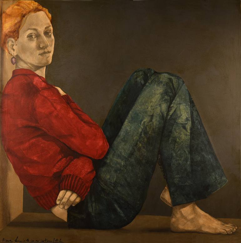 Figura in un interno (Figure in an interior) Painting by Antonella ...