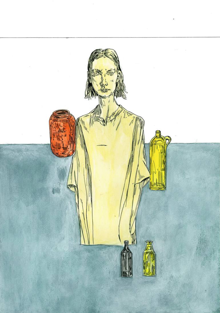 Lukewarm in the sun Drawing by A A PERDOMO | Saatchi Art