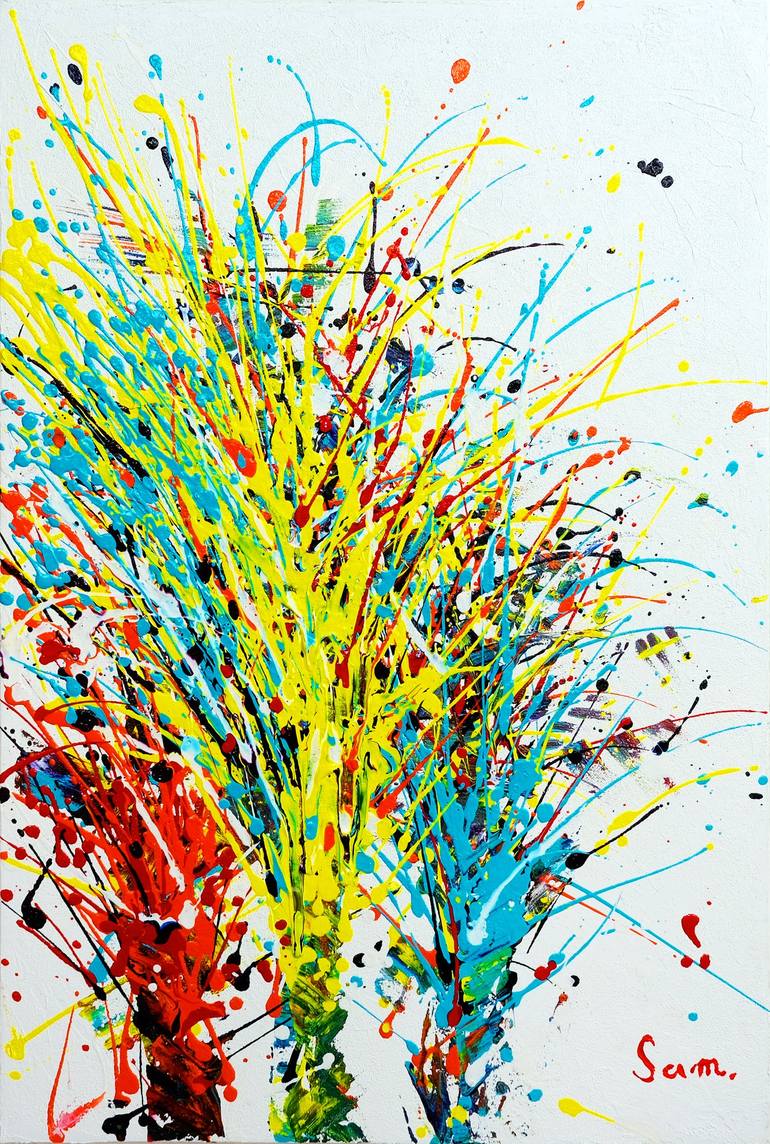 Palmtree Painting by Sam Lee | Saatchi Art