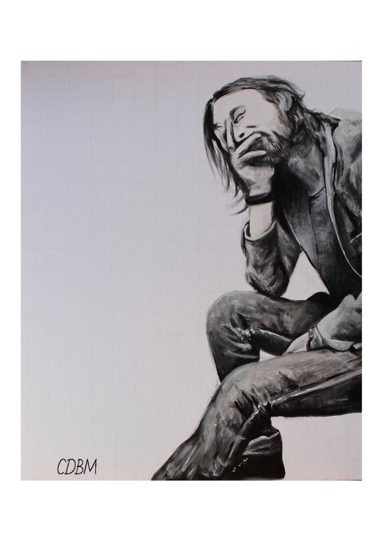 Thom Yorke print Painting by Cate DeBu | Saatchi Art