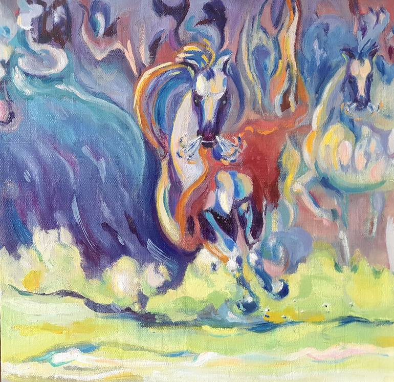 The four elements, triptych, the middle Painting by Yakorieva Natalia ...
