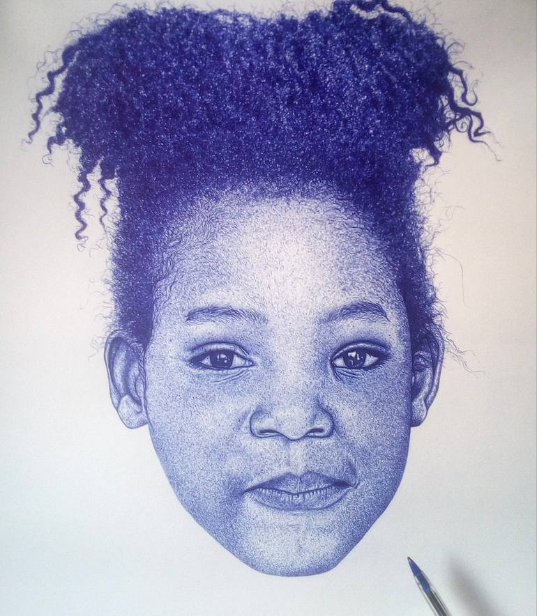 A Child's Innocence Drawing by Samson Adetoyinbo | Saatchi Art
