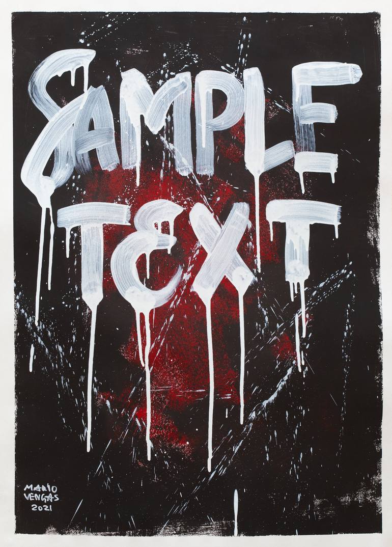 Sample Text Painting by Mario Vengas | Saatchi Art
