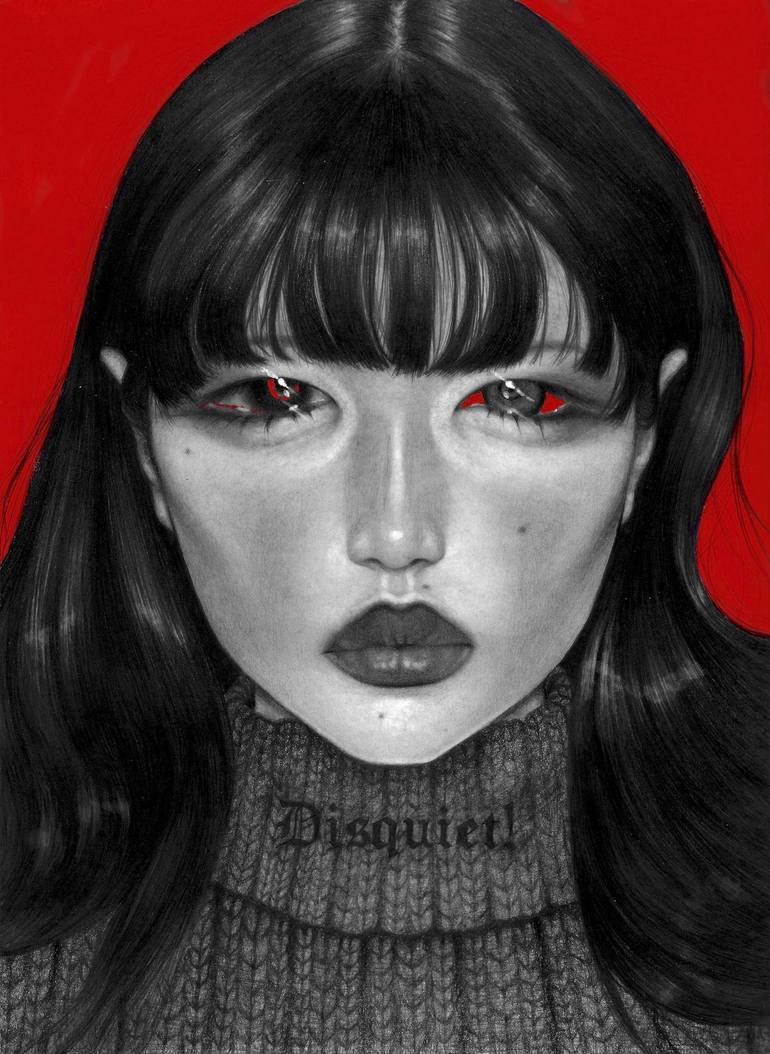 Disquiet! Drawing by Sara Penciling | Saatchi Art