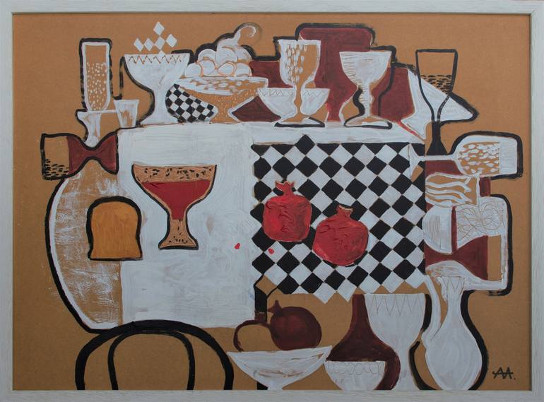 Everyone Has Their Own Cup to Drink Painting by Anna Aneychik | Saatchi Art