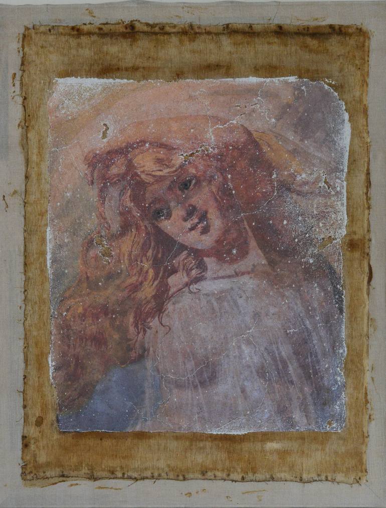 strappo d'affresco Painting by cristina corvino | Saatchi Art