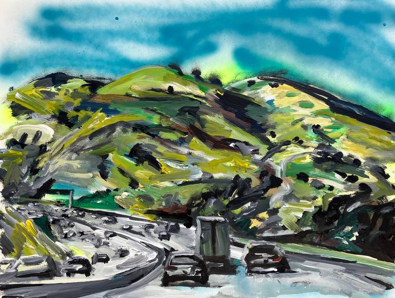 101 freeway Calabasas Painting by John Kilduff | Saatchi Art
