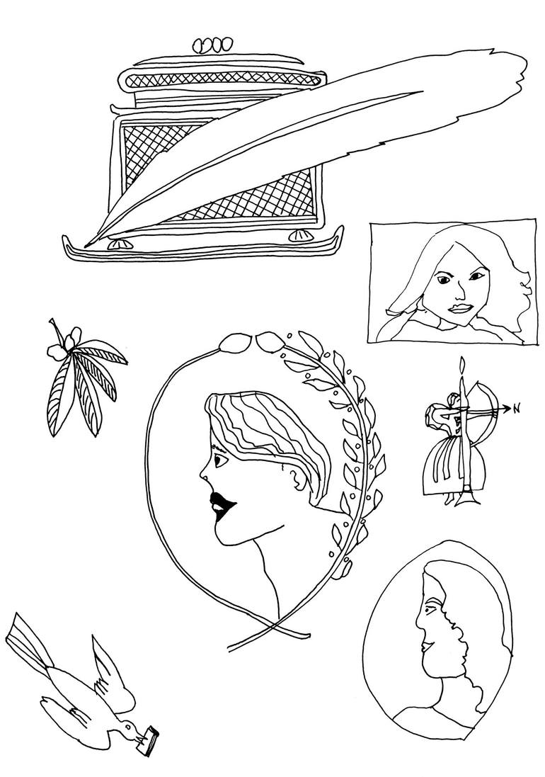 Aristocrats and Archer Drawing by Paula Luce | Saatchi Art