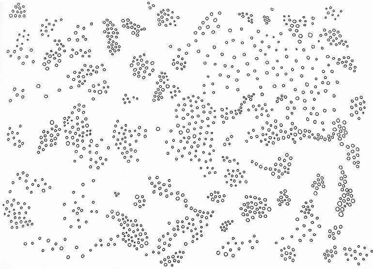 Dots cluster Drawing by Paula Luce | Saatchi Art