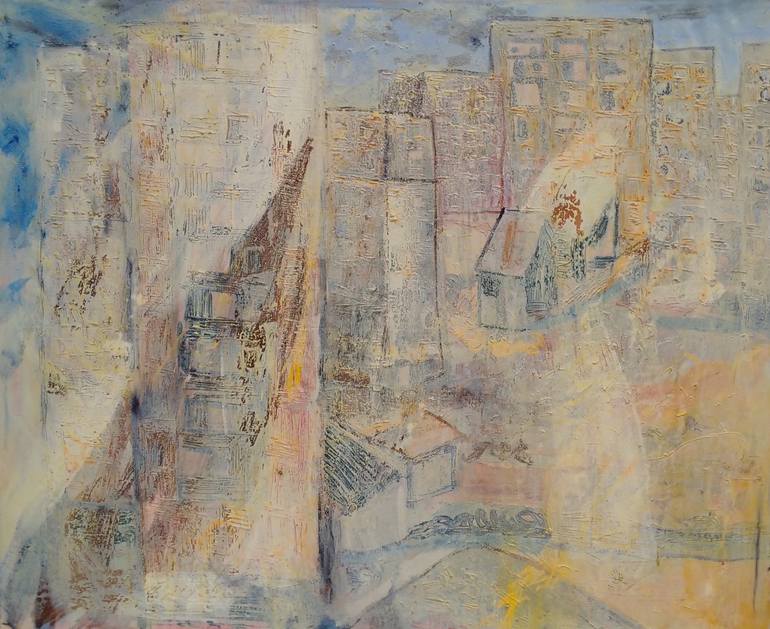 fading city Painting by Rron Qena | Saatchi Art