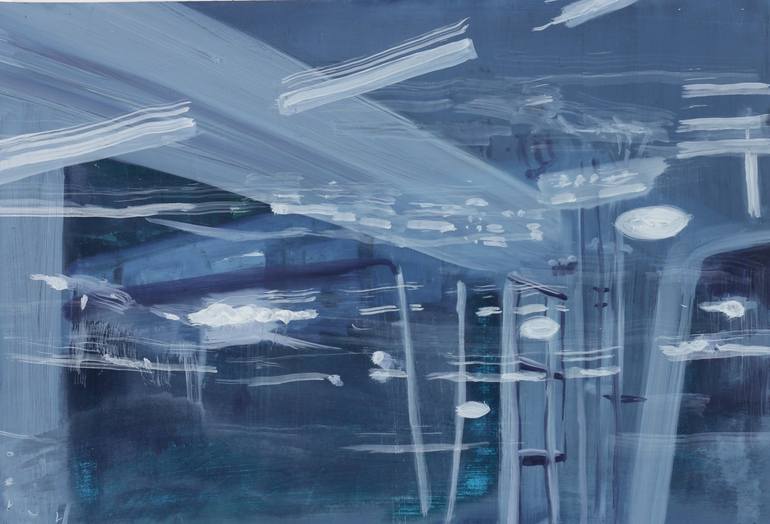 Night Series From the Ferry - Sympathetic System Painting by Şive Neşe ...