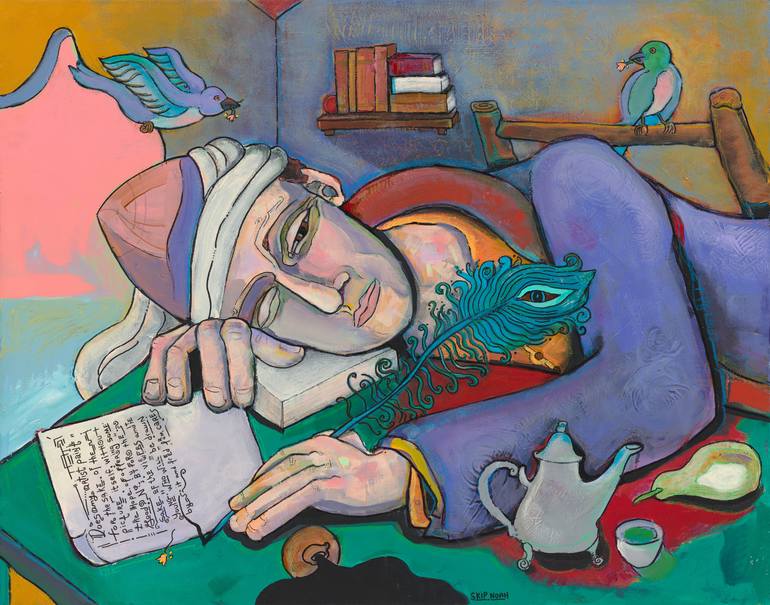 The Young Poet Rumi Painting by Skip Myers | Saatchi Art
