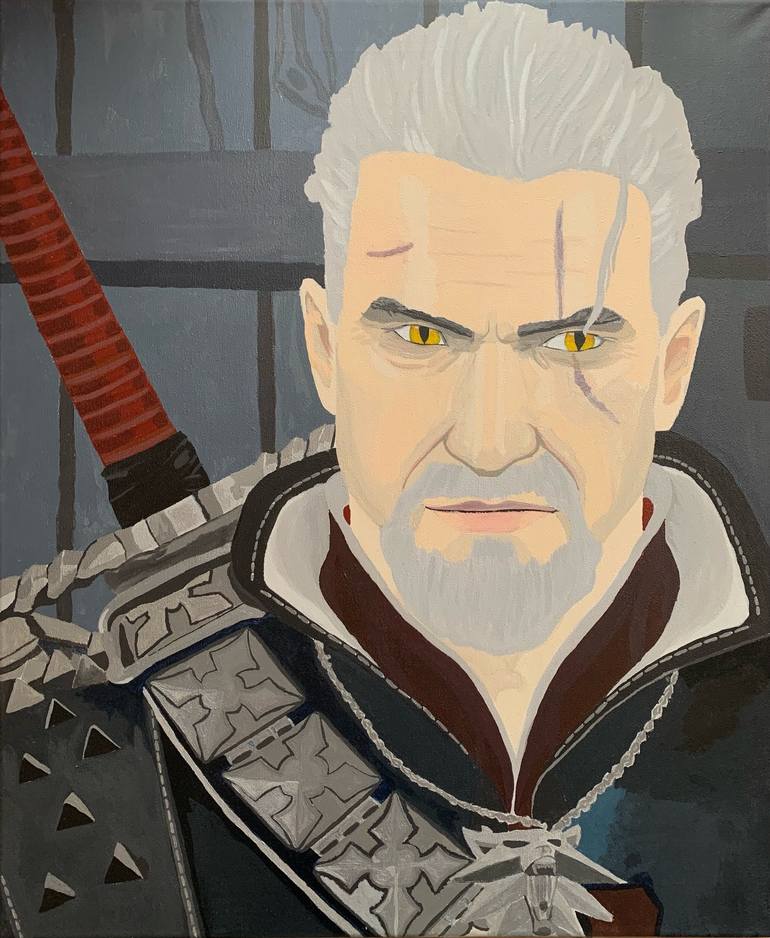 Geralt of Rivia. The Witcher 3. Painting by Anastacia WirWill ...