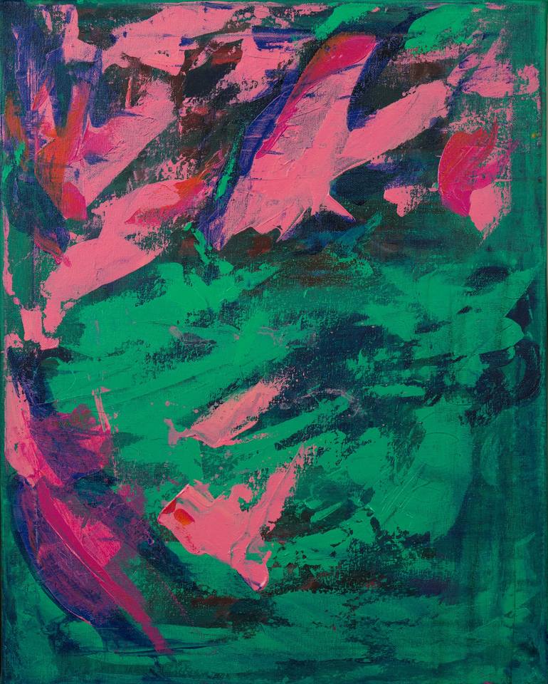 Speedy Flamingo Painting by Shawnna Journagan | Saatchi Art