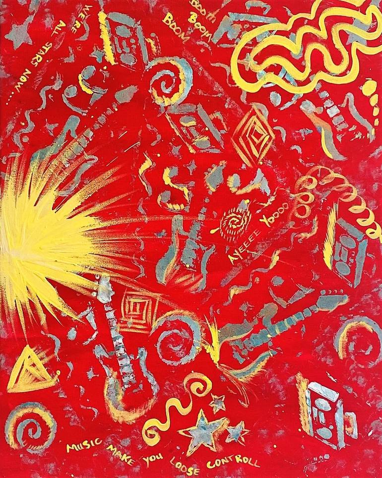 Let The Beat Drop Painting by Shondra Harris | Saatchi Art