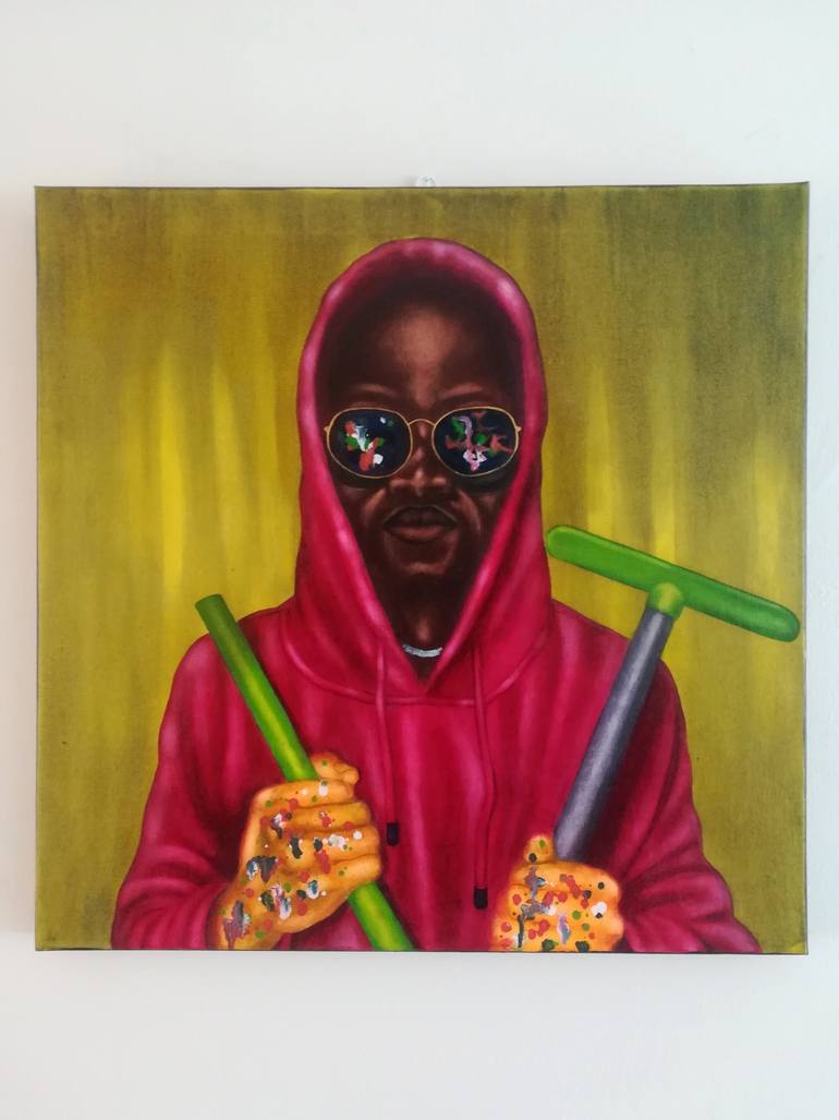 The Cleaner Painting by Simphiwe Kaka | Saatchi Art