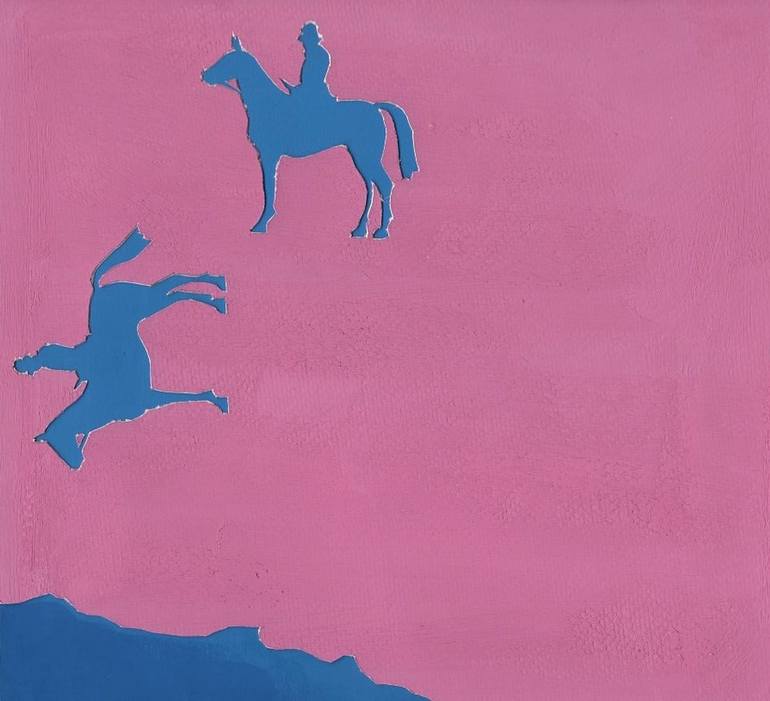 Jockey goes west Collage by Ana Sindik | Saatchi Art