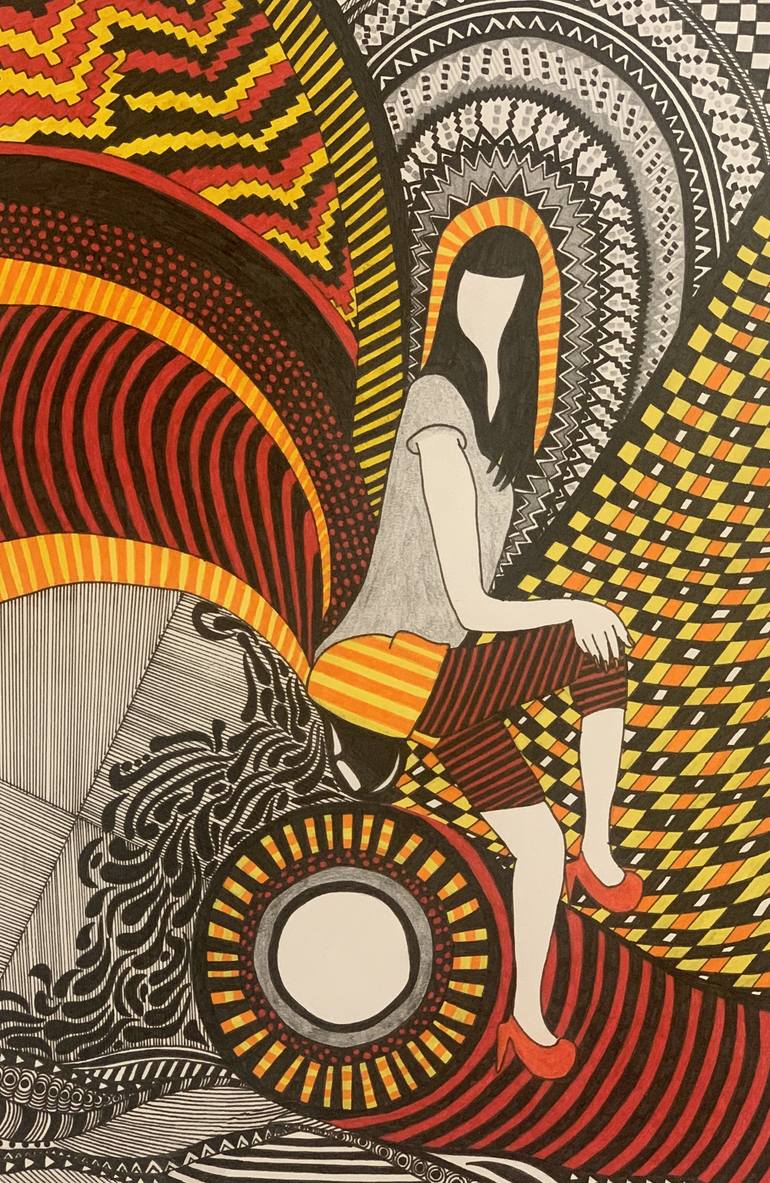 Finding her purpose Drawing by Chandhini Chandersekar | Saatchi Art