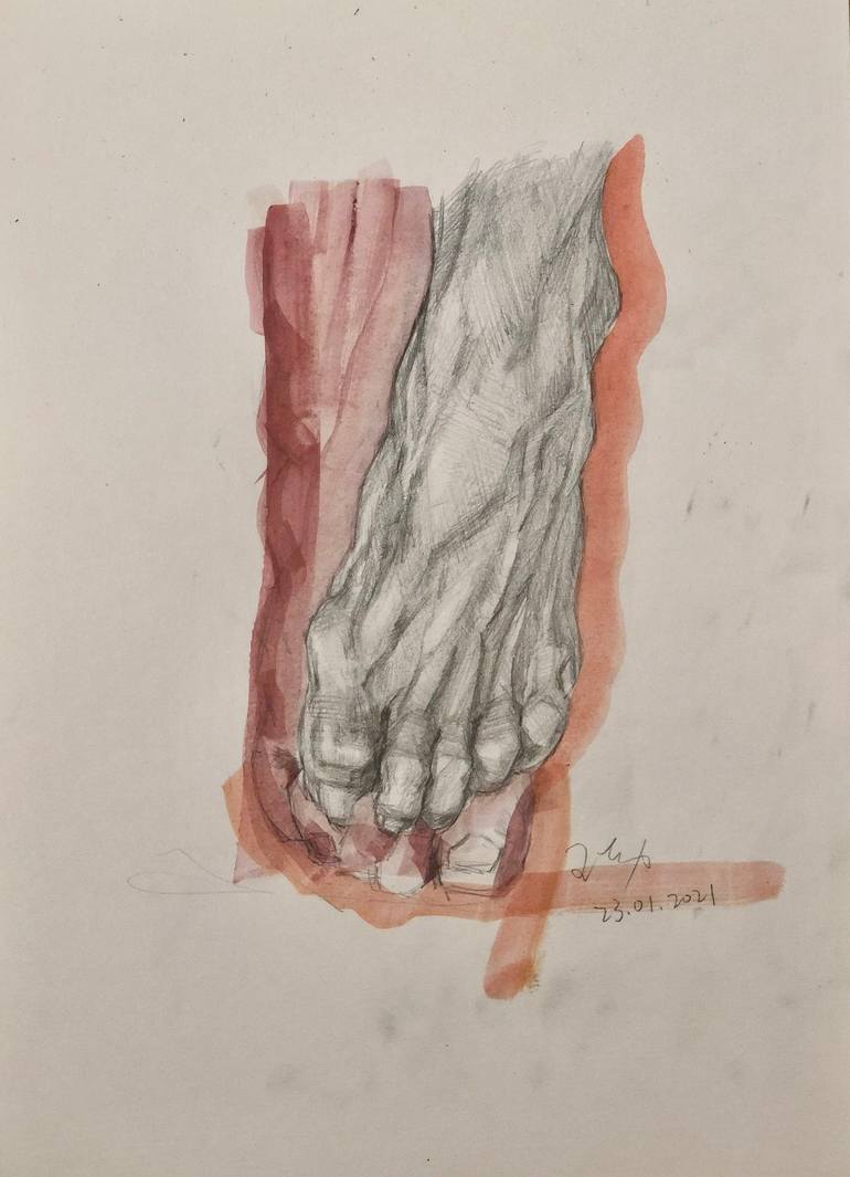Tight feet Drawing by Zhlangu Loop | Saatchi Art