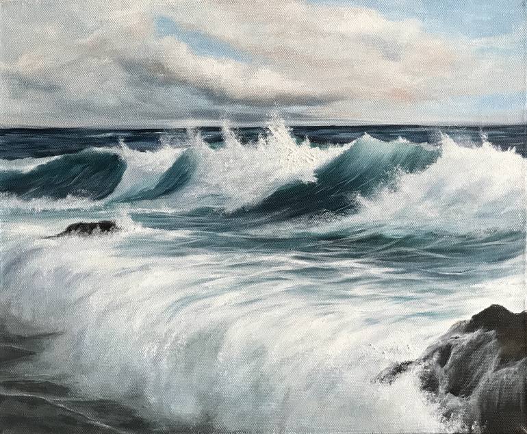 'Sea foam' Painting by ANNA KULAK | Saatchi Art