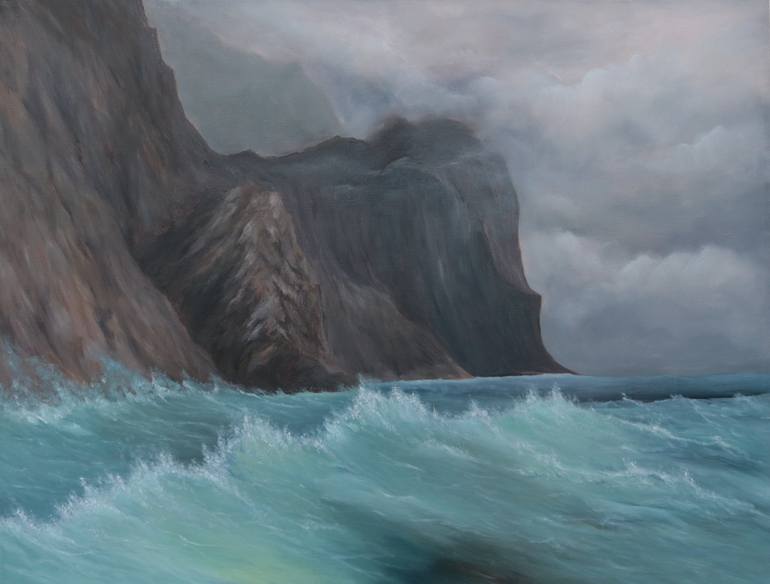 'Rocky coast' Painting by ANNA KULAK | Saatchi Art