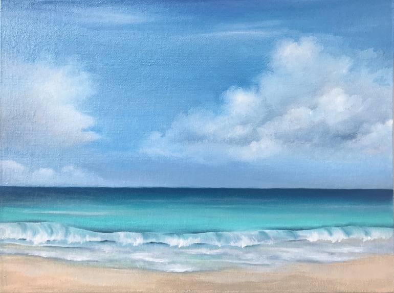 'Azure coast' Painting by ANNA KULAK | Saatchi Art