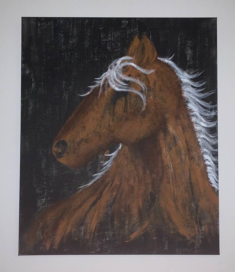 Starring at the rear view Painting by CLARENCE MA | Saatchi Art