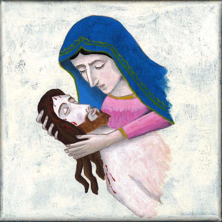 Pieta Painting by Ignatius Peacher | Saatchi Art