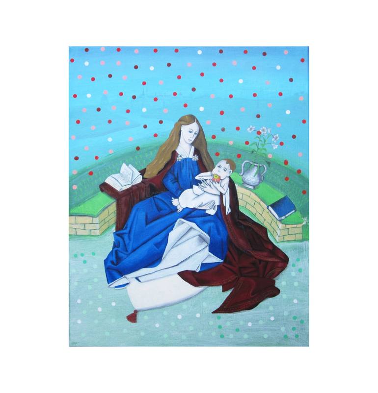 Madonna of Humility Painting by Ignatius Peacher | Saatchi Art