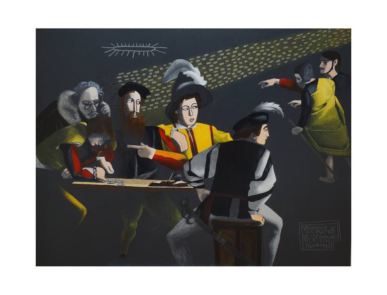 Vocazione di San Matteo di Caravaggio Painting by Ignatius Peacher ...