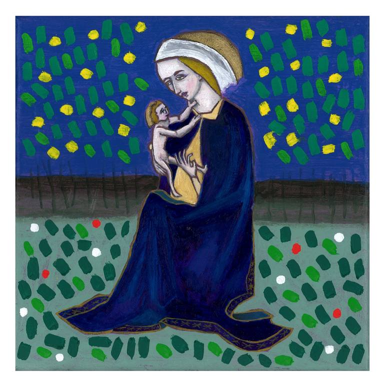 Virgin and Child Painting by Ignatius Peacher | Saatchi Art