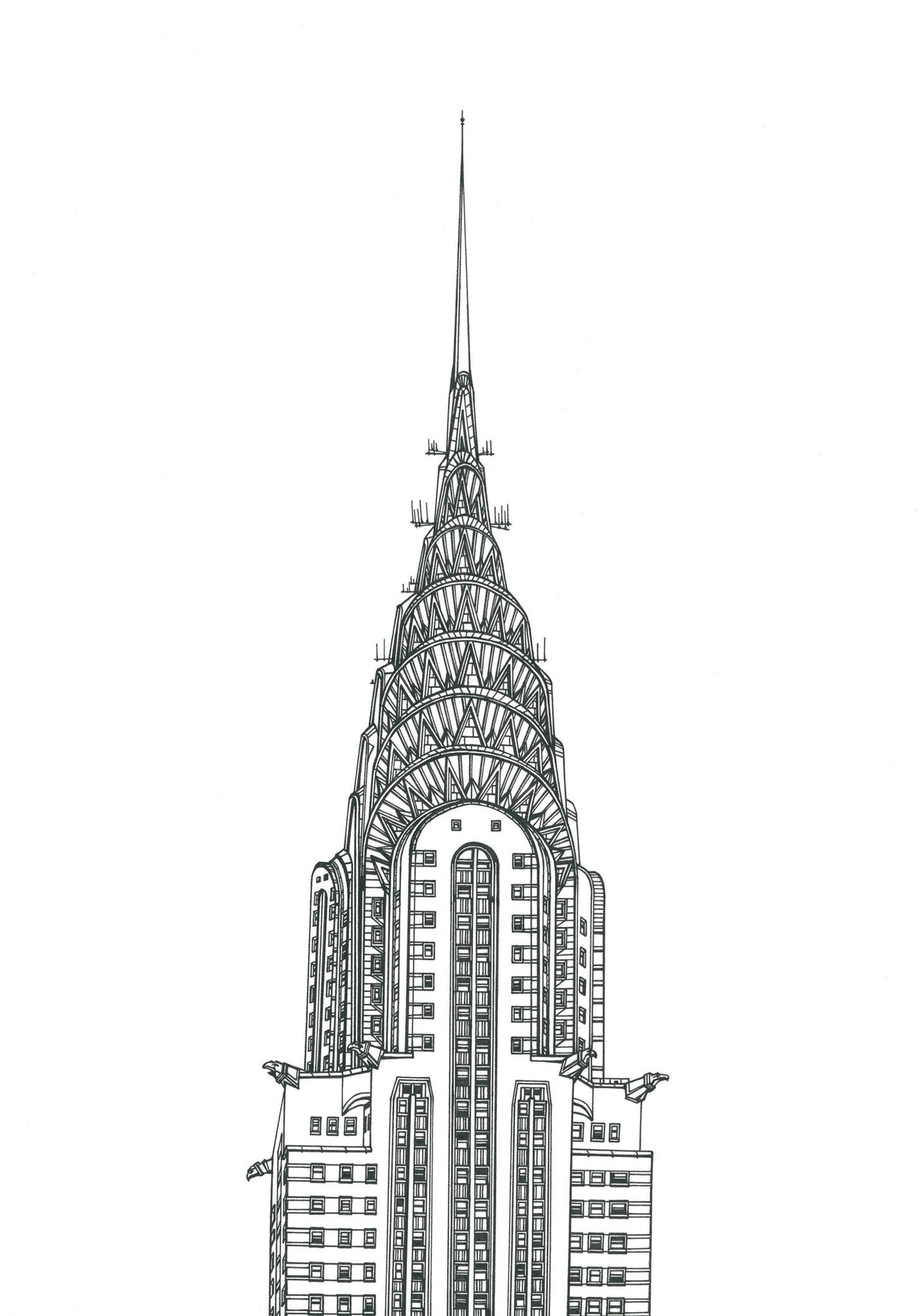 Chrysler Gebouw Kleurplaat