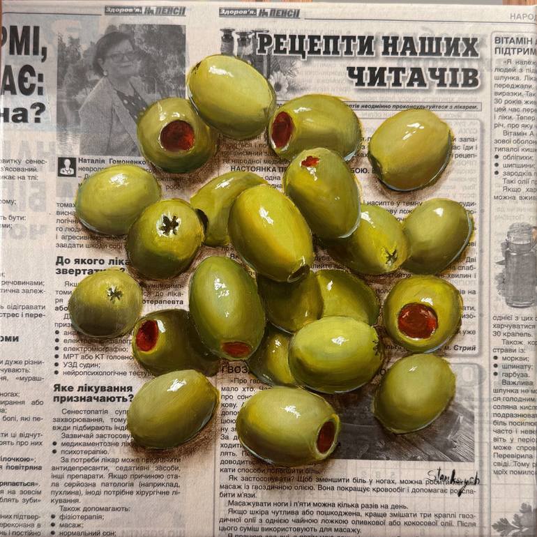 Green Olives Painting by Juli Stankevych | Saatchi Art