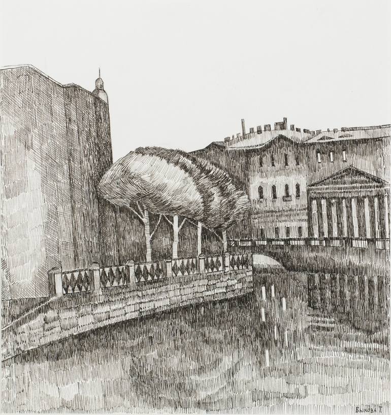 White Night Drawing by Bykova Tatiana | Saatchi Art