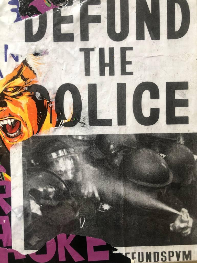 Defund the Rock Star Collage by leon sicotte | Saatchi Art