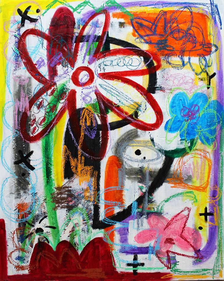 Flower of patience Painting by Kim Yohee | Saatchi Art