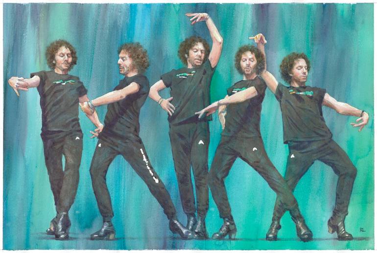 Yesterday, Tomorrow, Black and Green Painting by Robert Lewicki | Saatchi Art