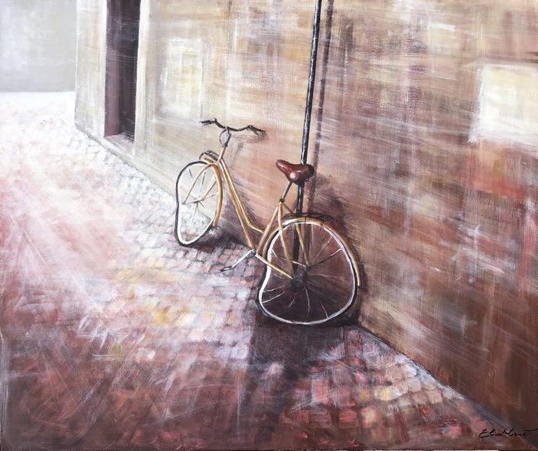Lost bike Painting by Elisa Mene | Saatchi Art