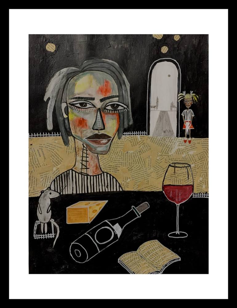 Mom read to me Painting by Ekaterina Androshchuk | Saatchi Art