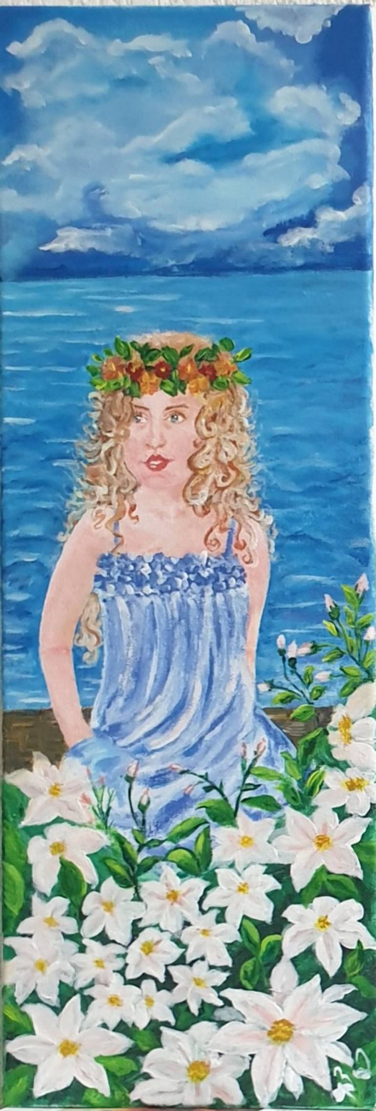 VIRGIN OHRID GIRL Painting by Tatjana Markoska | Saatchi Art