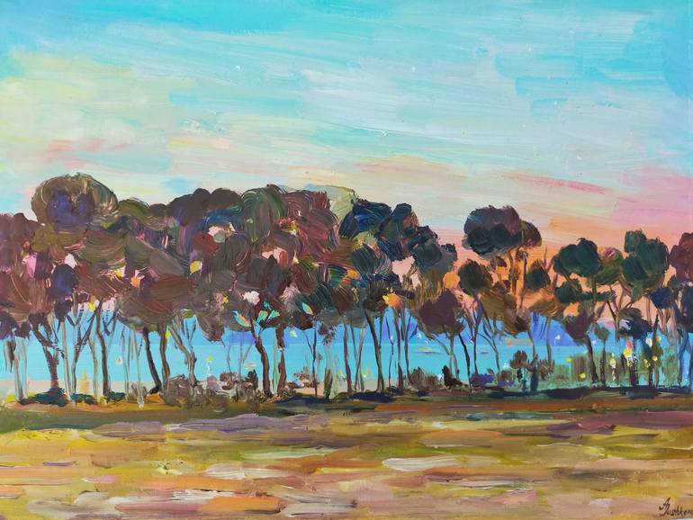 Twilight in Geikli plein-air oil painting from nature Painting by ...