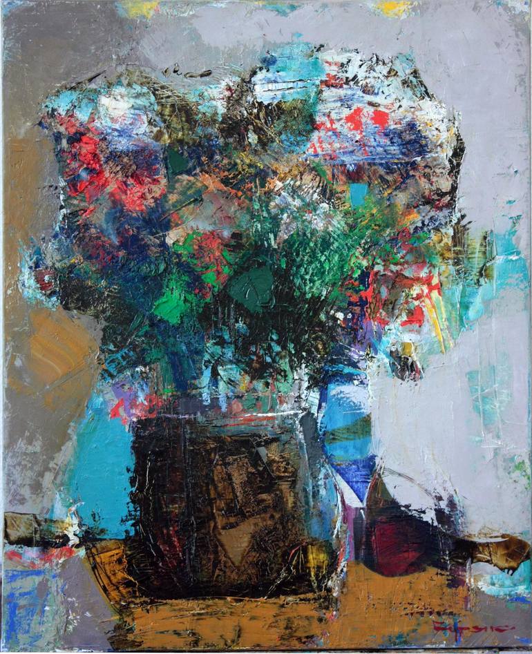 Bouquet. Painting by Borys Buryak | Saatchi Art