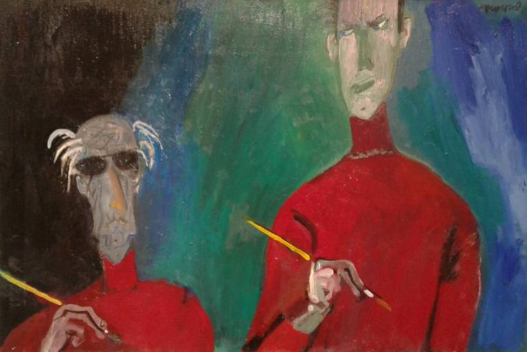 A sinister Foreboding Painting by Lyuben Zidarov | Saatchi Art