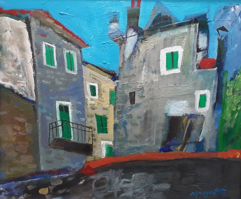 Stone Romance Painting by Lyuben Zidarov | Saatchi Art