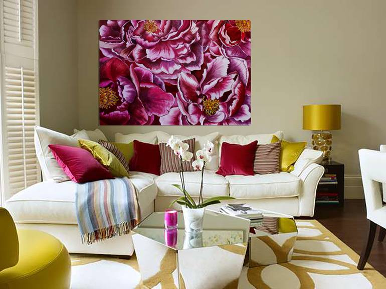 PEONIES Drawing by Olena Horbatenko | Saatchi Art