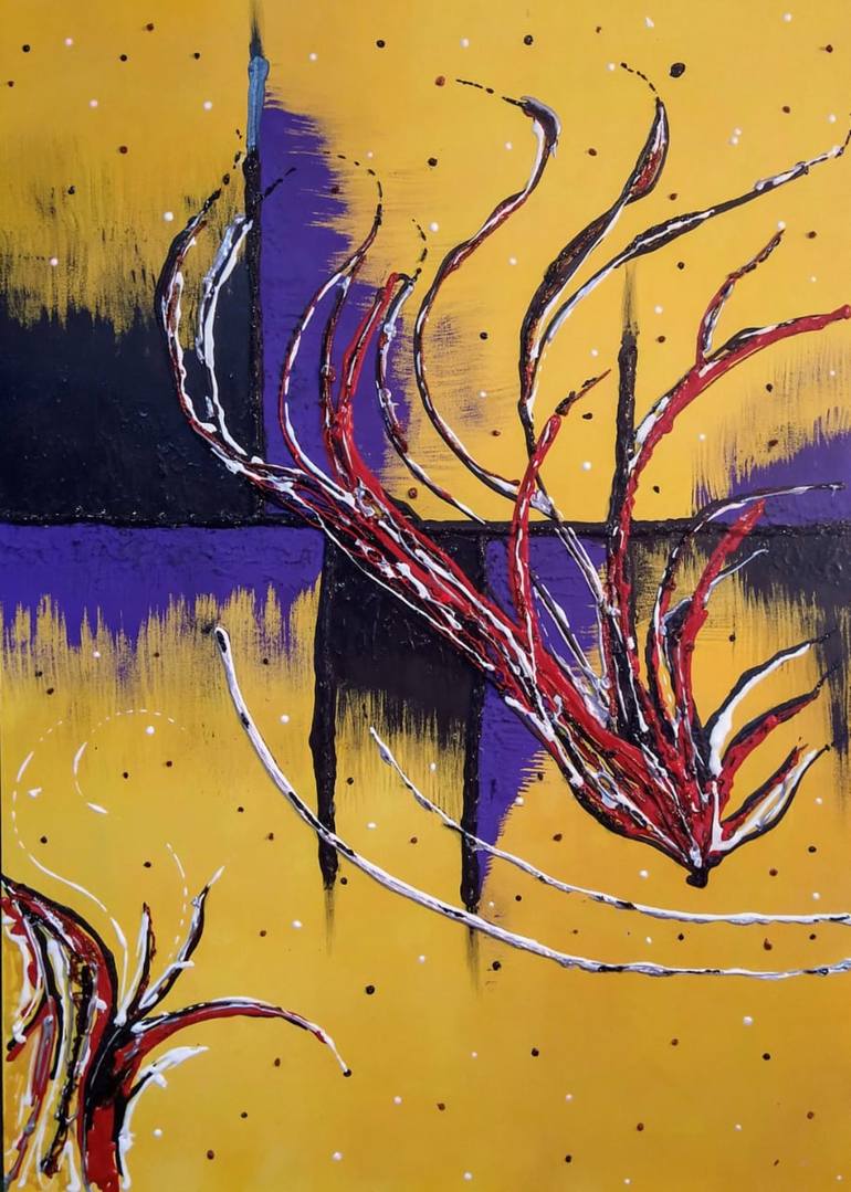 Colorful abstract speech Painting by Itati Martinez | Saatchi Art