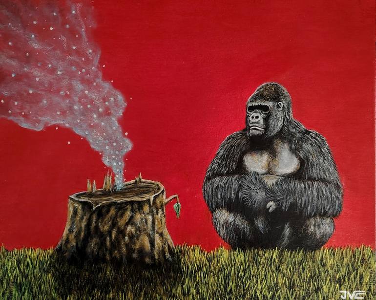 Sad Future Painting by Juan Valeros Corbillo | Saatchi Art