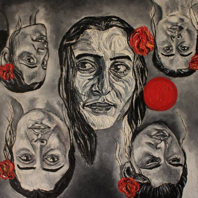 The dark fluttered mind with congested thoughts Painting by Tania Afzal ...