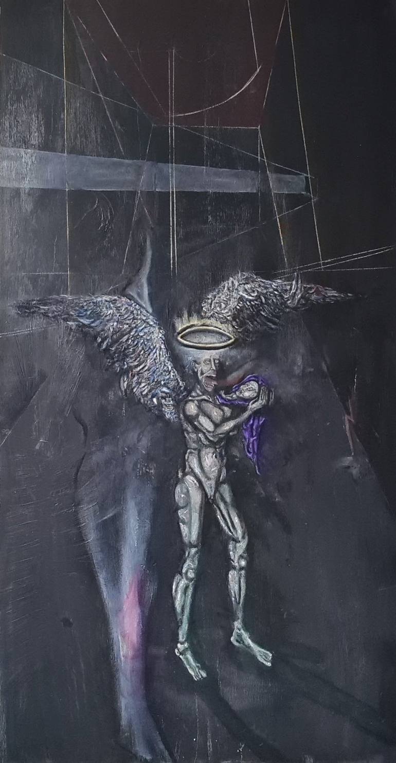 Winged Figure Painting by ezra gurnsey | Saatchi Art