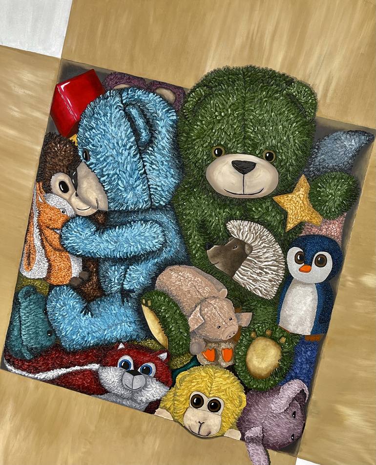 Toys In A Box-Back to Childhood Painting by Tamar Shoshiashvili ...
